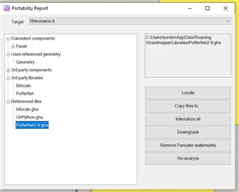 Grasshopper Document List External Dependencies Installed Plugins