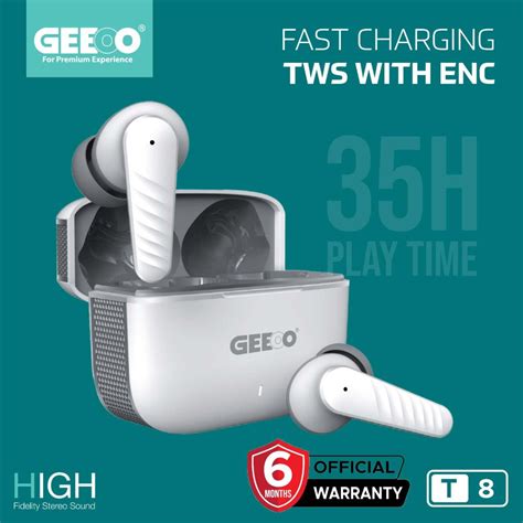 Geeoo T8 Enc Tws Earbuds Hojoborolo