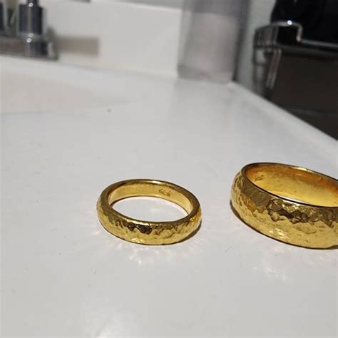 24k Solid Gold Cuff Bracelet Handmade Pure Gold Plain 8mm Wide Cuff