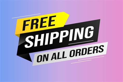 Premium Vector Free Shipping All Orders Tag Banner Design Template