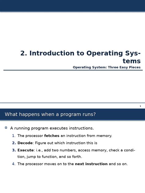 Troduction To Operating System Pdf Operating System Computers