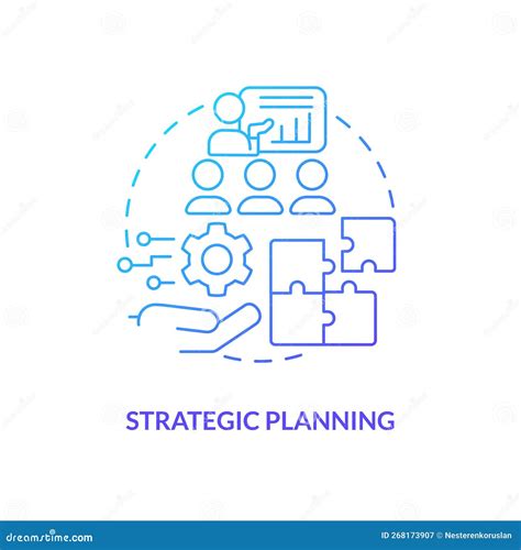 Strategic Planning Blue Gradient Concept Icon Stock Vector Illustration Of Industry Abstract