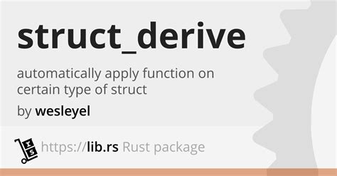 Structderive — Rust Proc Macro Helper Librs