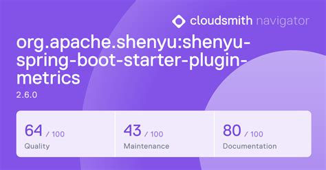 Orgapacheshenyushenyu Spring Boot Starter Plugin Metrics 260 Maven Package Quality