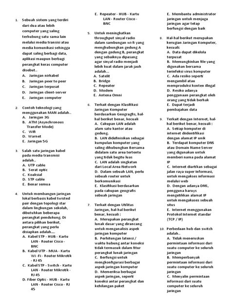 Latihan Soal Informatika Psa44 Pdf