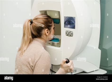 Perimetry Visual Field Test For Measure All Areas Of Eyesight Including Side Or Peripheral