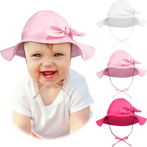 3 قطعه کلاه آفتاب دخترانه بچه گانه با کلاه کلاه سطل ساحل تابستانی نوزاد