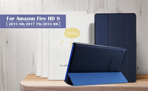 Amazon Com Procase Smart Case For Amazon Fire Hd Tablet Th Th Th Generation