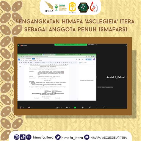 Himpunan Mahasiswa Farmasi Itera Satu Asa Satu Rasa Jaya Jaya Jaya
