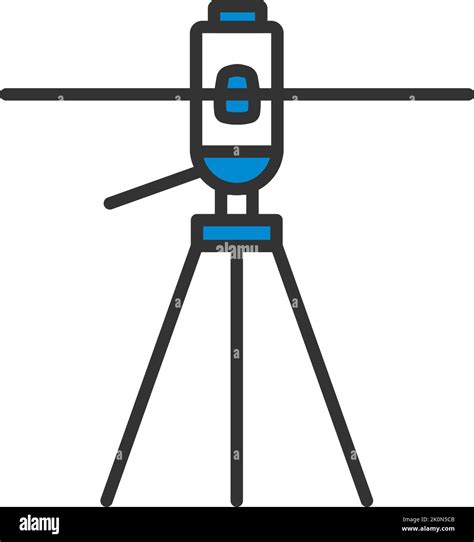 Laser Level Tool Icon Editable Bold Outline With Color Fill Design Vector Illustration Stock