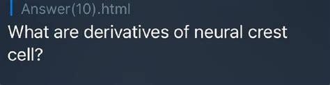 Solved Answer Html What Are Derivatives Of Neural Chegg