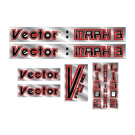 Vector Mark 3 Chrome Decal Set Old School Bmx Bmx Products Au