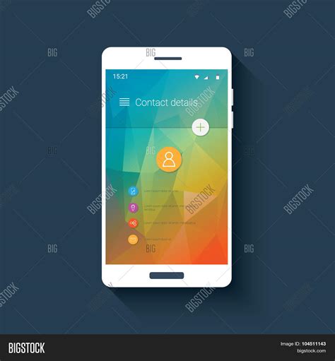 Contact Screen Mobile Vector And Photo Free Trial Bigstock