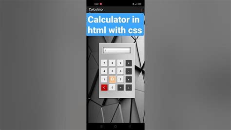 Html Calculator With Css Shorts Coding Youtube