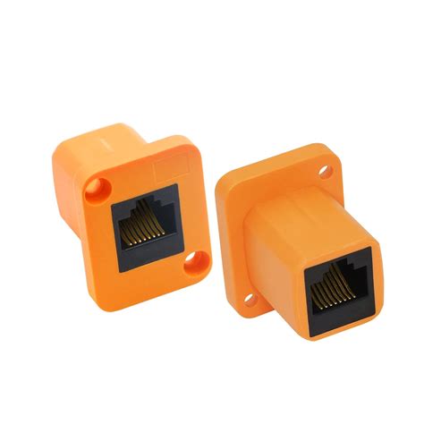 Riieyoca D Type Module Rj45 Ethernet Adapter，cat6 Panel Mount Female