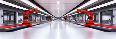 Automated Factory Production Line Modern Robotic Arms Automated Systems