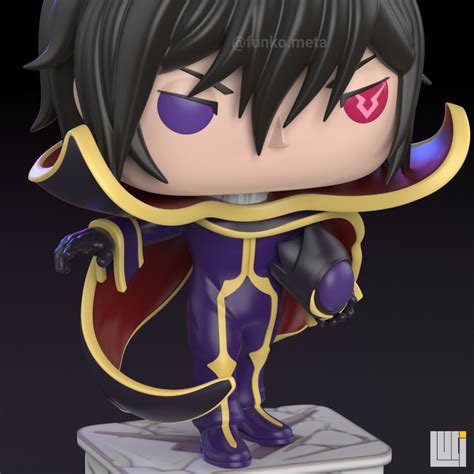 Artstation Code Geass Lelouch Zero Funko Pop Fanart ~digital Stl