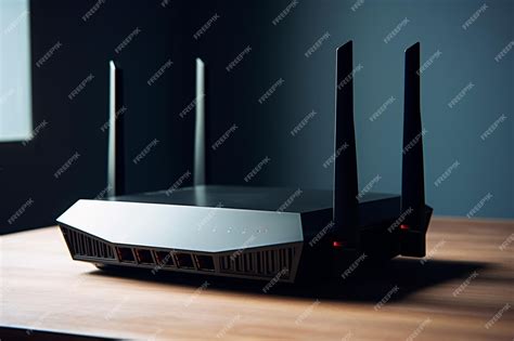 Premium Photo Router On The Table Modern Highspeed Wifi Router For Computer And Cellular Networks