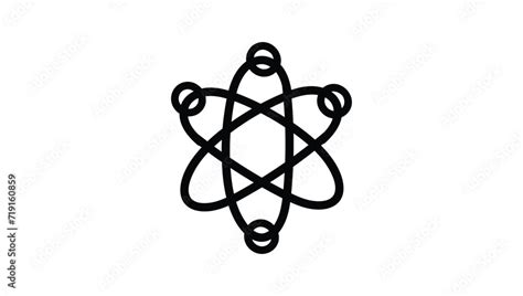 Atomic Structure Outline Icon Black Icon From Medical Collection