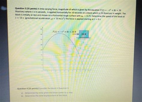 Solved Question Points Consider The Block In Question Chegg Com