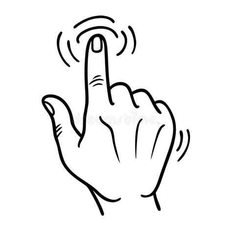 Finger Touch Gesture Vector Illustration For Technology And User Interface Concepts Stock