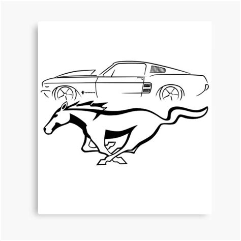 Ford Mustang Logo Drawing How To Draw A Ford Mustang Easy Drawing