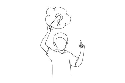 Premium Vector Continuous One Line Drawing Boy And Question Mark Frequently Asked Questions
