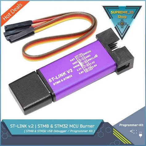 Jual Stlink St Link V2 For Microcontroller Stm8stm32 Arduino Compactible Ic Mcu Burner E Swd