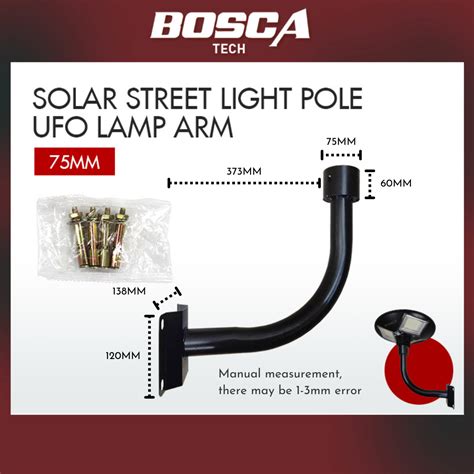 Mounting Pole Light Pole Steel Pole Wall Arm For Led Ufo Solar Street