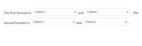 The First Formant Isand ﻿thesecond Formant Isand