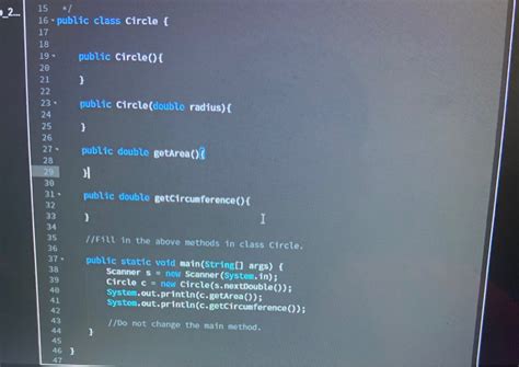 Solved Part 1 Work In Class Circle Design A Class Named