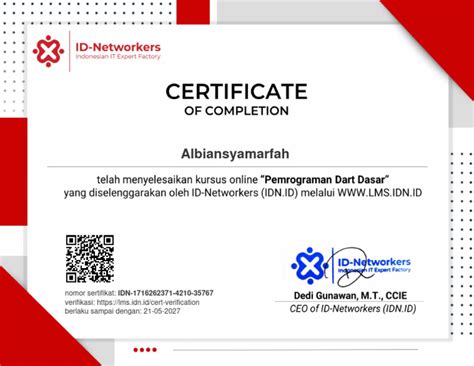 Albiansyamarfah Pemrograman Dart Dasar Sertifikat Pemrograman Dart