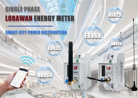 Single Phase Lorawan Energy Meter Lora Eu 868mhz Electricty Meter For Smart Building Metering