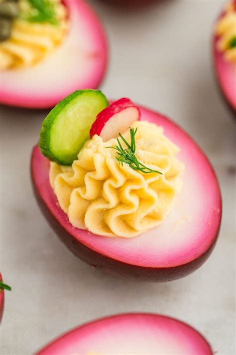 Beet Pickled Deviled Eggs The Tastes Of Life Holistic Cooking And Living