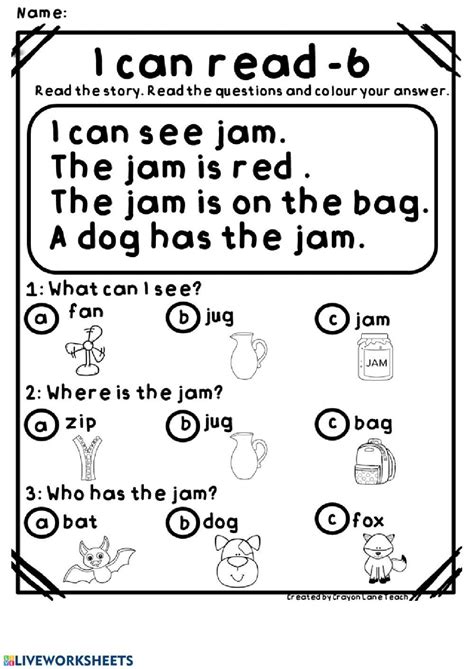 Cvc Reading Worksheets