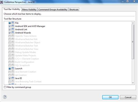 android avd and sdk manager not visible in eclipse toolbar