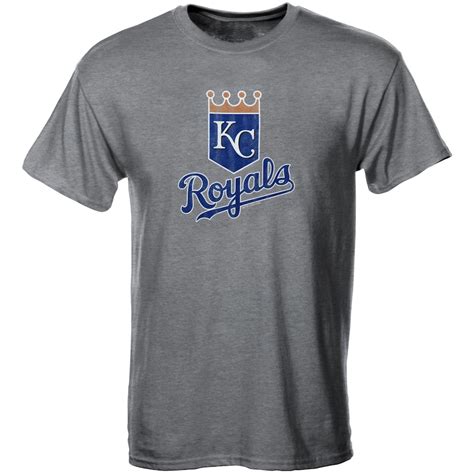 Kansas City Royals Youth Gray Distressed Logo T Shirt