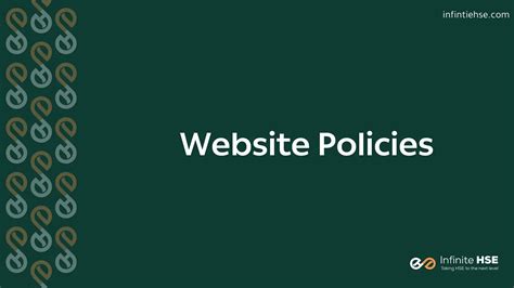 Infinite Hse Policies Safety And Compliance Guidelines