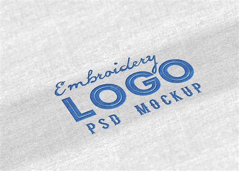Premium Psd Fabric Embroidered Logo Mockup