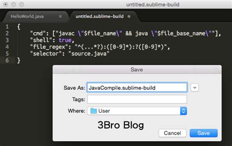 教學 如何在 Mac Os X 上使用 Sublime Text 2 編譯 Java 檔案？ 砂煲部落格 3bro Blog