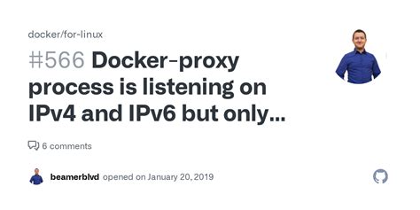 Docker Proxy Process Is Listening On Ipv4 And Ipv6 But Only Forwarding Ipv4 Traffic · Issue 566