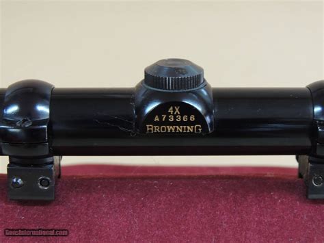 Browning Scope 3 4 Tube 4x Standard Crosshair Inventory 10424