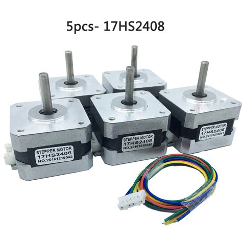 5pcslot 17hs2408 Stepping Motor 4 Lead Nema 17 Stepper Motor 42 Motors