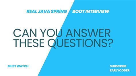 Real Java Spring Boot Interview Can You Answer These Questions