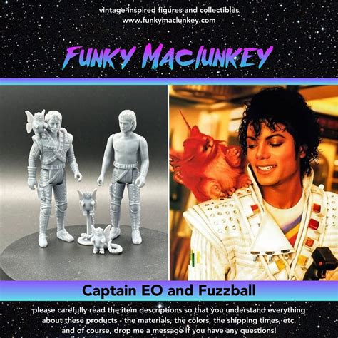Vintage Style Captain Eo With Fuzzball Action Figure Multiple Options Etsy