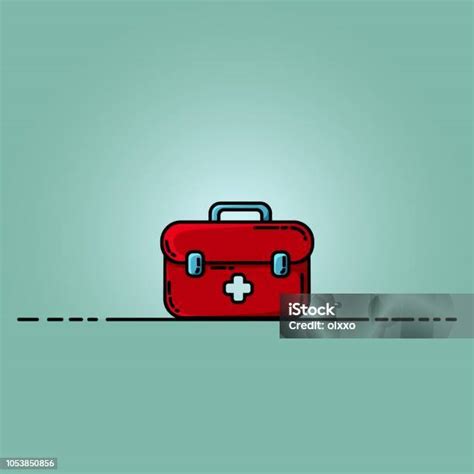 응급 처치 키트 상자 평면 그림입니다 백색 십자가 가진 의학 가슴입니다 가방에 대한 스톡 벡터 아트 및 기타 이미지 가방 건강관리와 의술 구급 상자 Istock