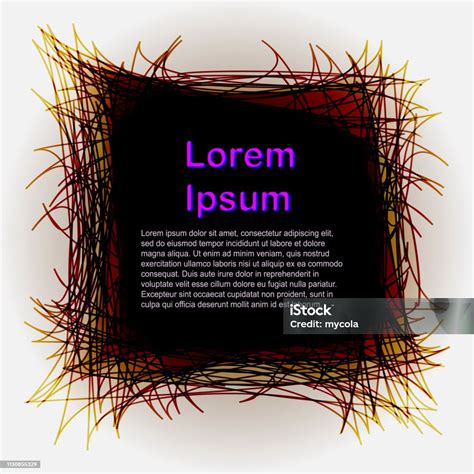 Creative Chaos Label In Dark Colors Stock Illustration Download Image