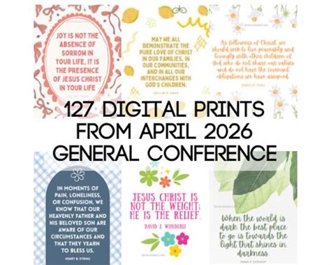 April 2026 Complete General Conference Quotes 127 Quotes Total Etsy