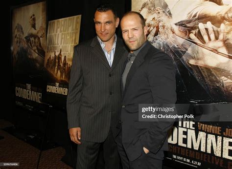 Vinnie Jones And Jason Statham During The Condemned Los Angeles