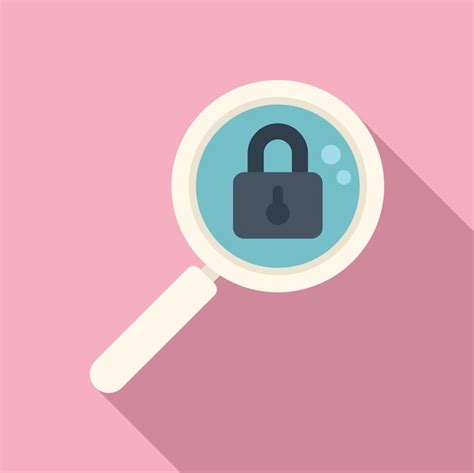 Premium Vector Privacy Magnifier Icon Flat Vector Data Protect